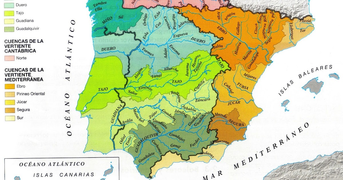 Geografía, Historia y Arte: Las vertientes y cuencas hidrográficas ...